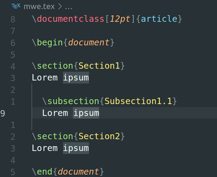 Breadcrumbs for higher level symbols · Issue #2961 · James-Yu/LaTeX-Workshop · GitHub