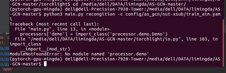 ModuleNotFoundError: No module named 'processor.demo' · Issue #2 ...
