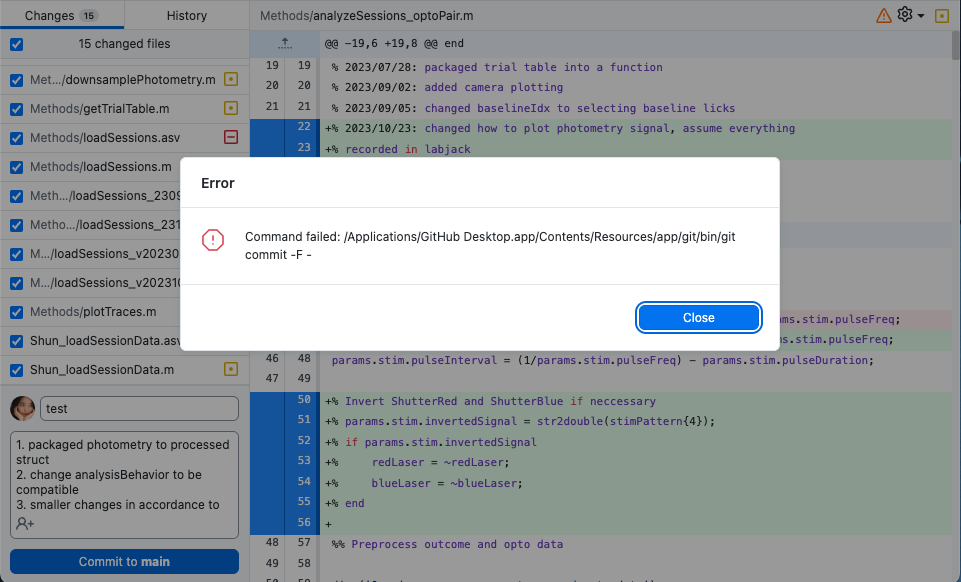 MacOS: failed to commit or detect local changes · Issue #17615 · desktop/desktop · GitHub