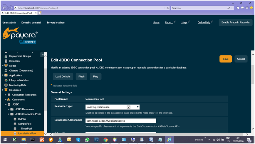 Exception When Pinging newly created JDBC Connection Pool · Issue #4590 · payara/Payara · GitHub
