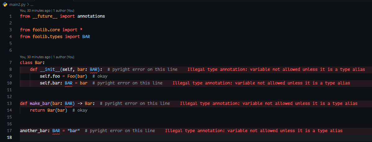 Star importing module that imports `__future__.annotations` without defining `__all__` causes ...