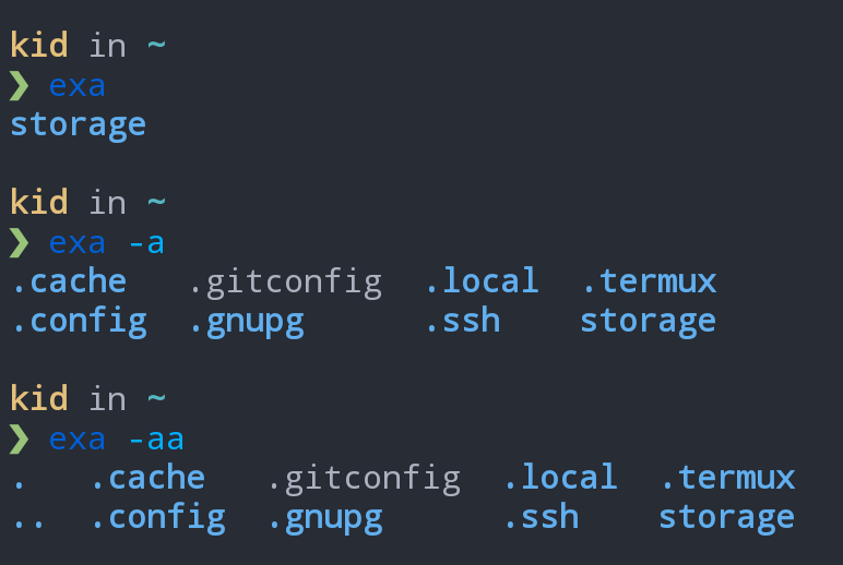 please add an "almost all" option · Issue #764 · ogham/exa · GitHub