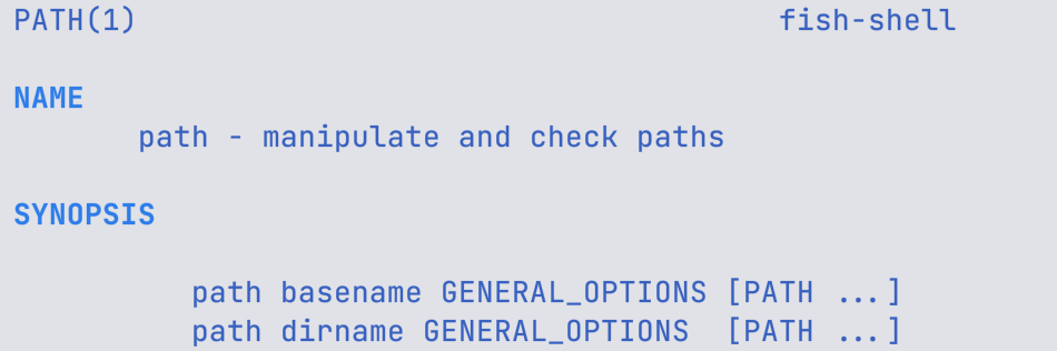 `path` man page is not correctly formatted · Issue #9154 · fish-shell/fish-shell · GitHub