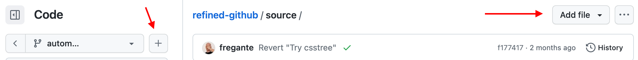 Hide duplicate "Add file" button on new file view · Issue #6525 · refined-github/refined-github ...