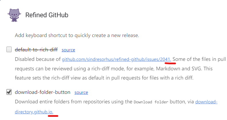 Some links in the options contain a redundant dot · Issue #2095 · refined-github/refined-github ...