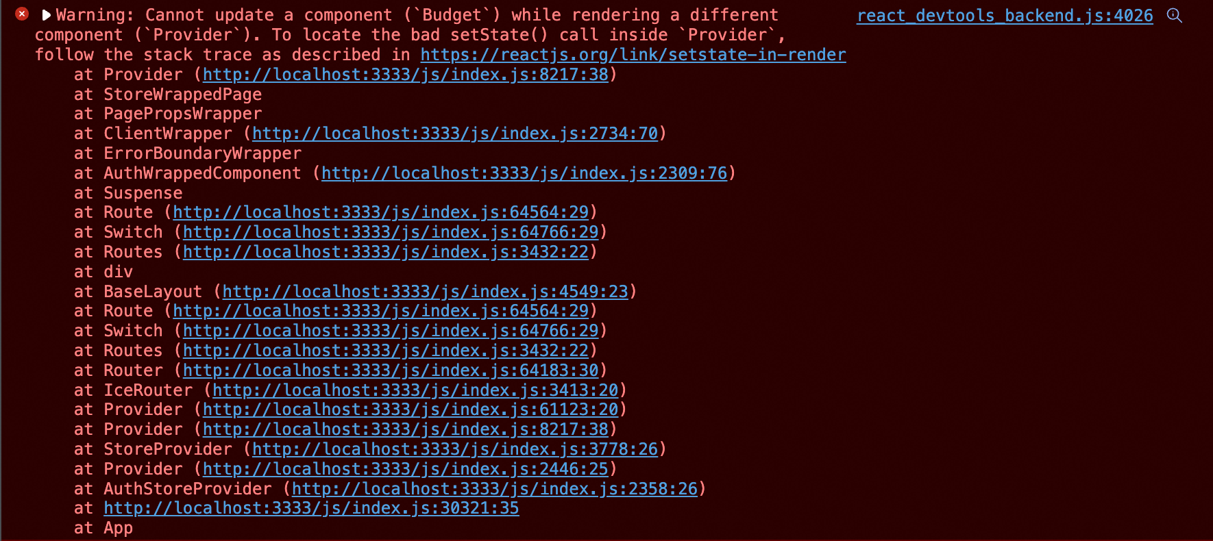 开启页面切换后重置状态会出现 warning · Issue #5641 · alibaba/ice · GitHub