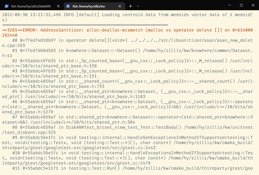 Mixed use of free/delete and new/free in diskann · Issue #437 · milvus-io/knowhere · GitHub