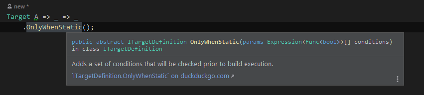 Documentation On ` Onlywhenstatic ` Is Slightly Inconsistent · Issue 1112 · Nuke Build Nuke