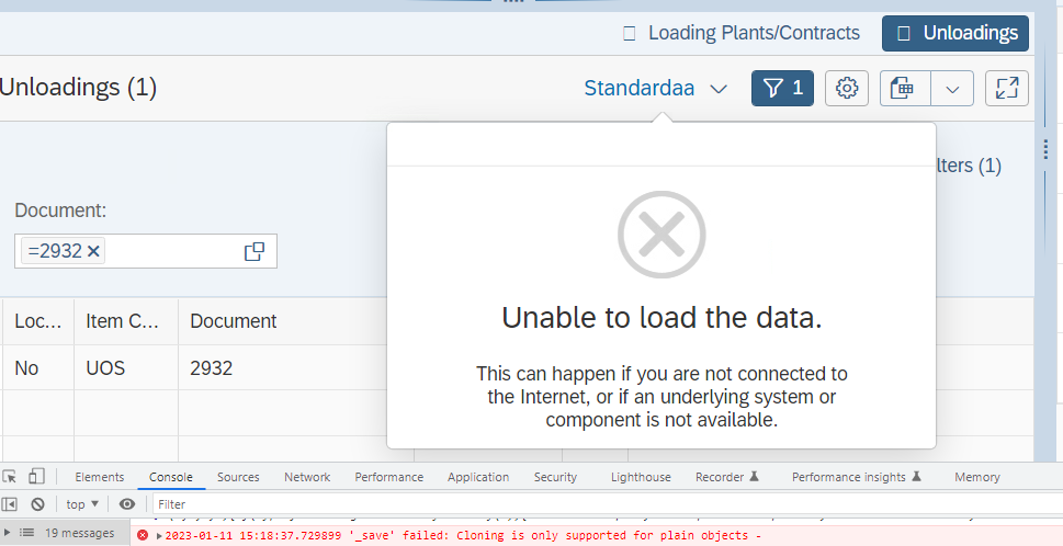 SmartVariantManagement error on ui5 v1.110 : '_save' failed: Cloning is only supported for plain ...