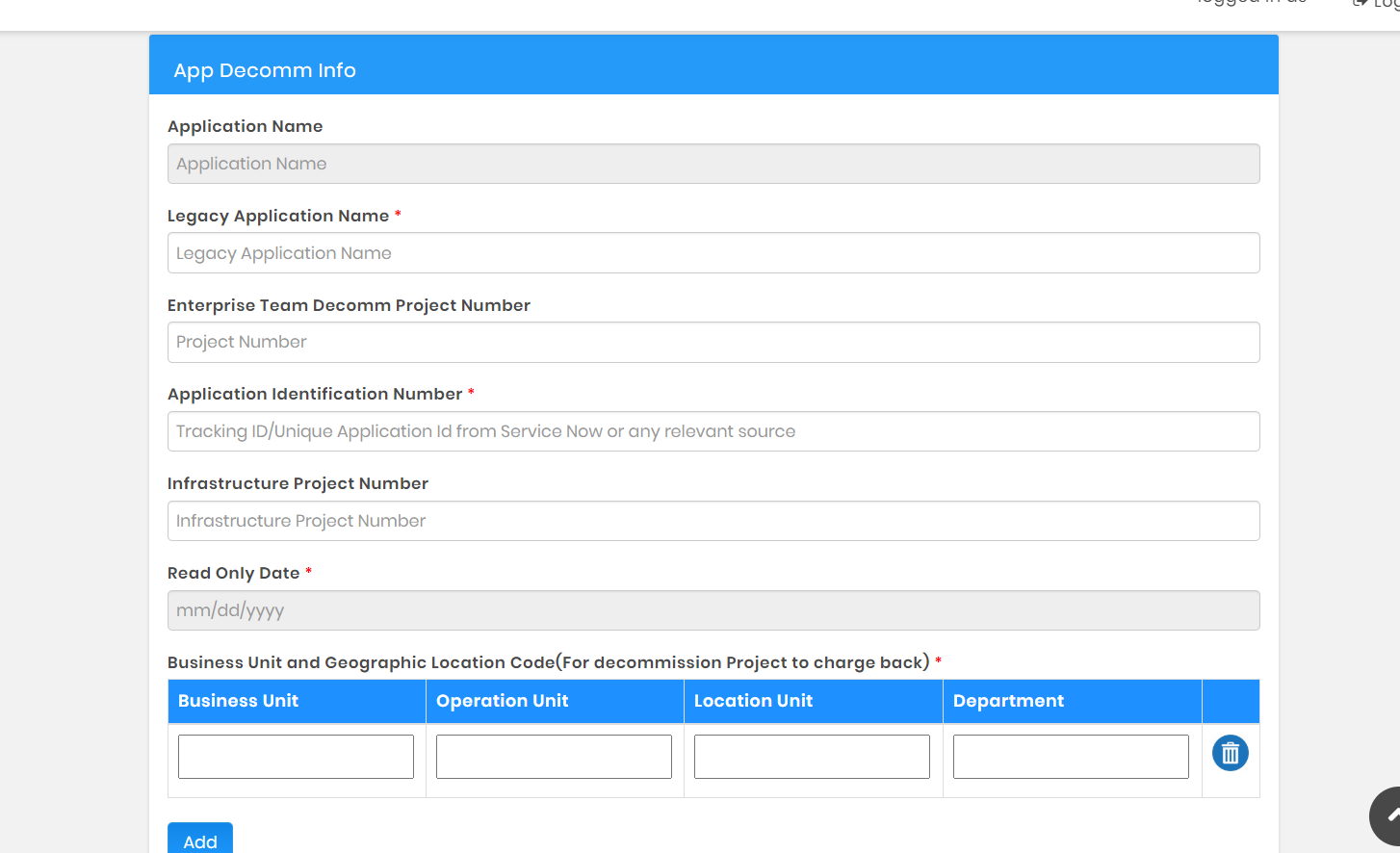 Decomm Intake Module-Contact info screen -Clicking back in contact info screen again to Decomm ...