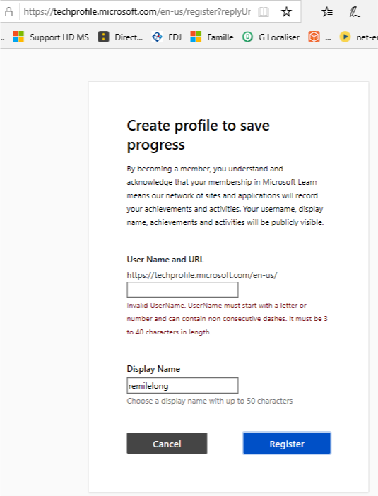 Profile creation impossible · Issue #757 · MicrosoftDocs/feedback · GitHub