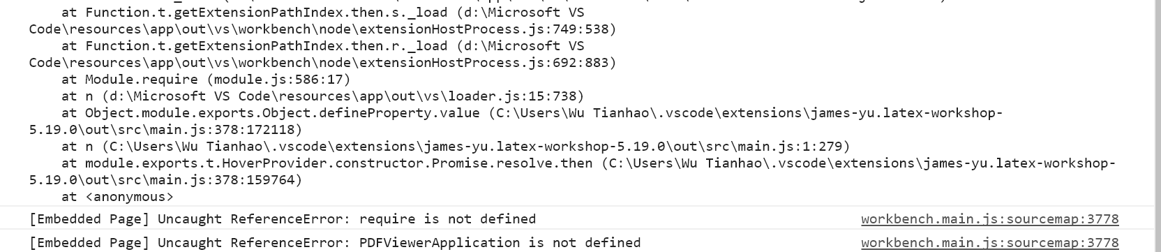 PDF view in latex-workshop doesn't run successfully · Issue #1091 · James-Yu/LaTeX-Workshop · GitHub