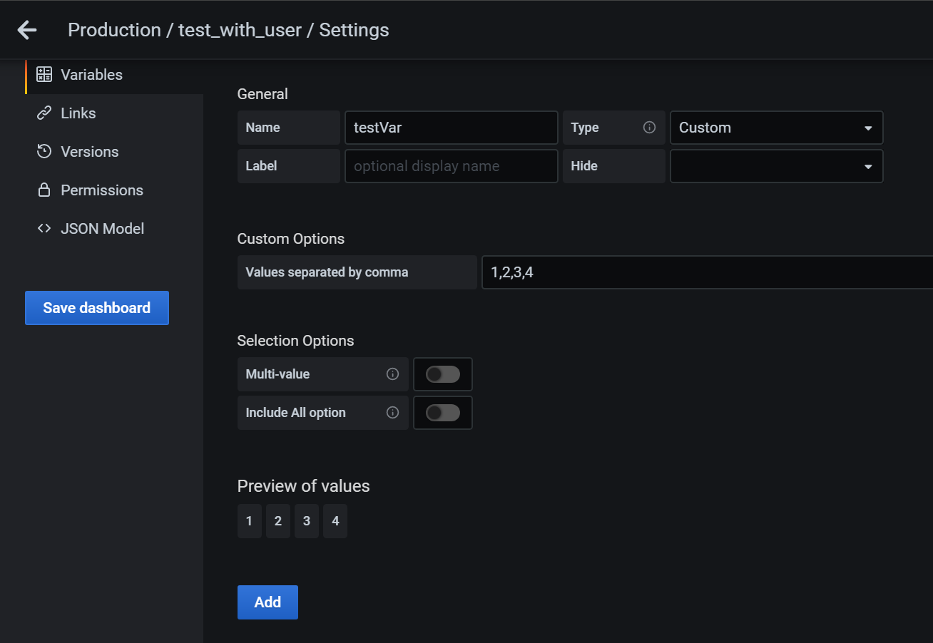 User with admin rights on a dashboard cannot add a template variable if he doesn't have edit ...