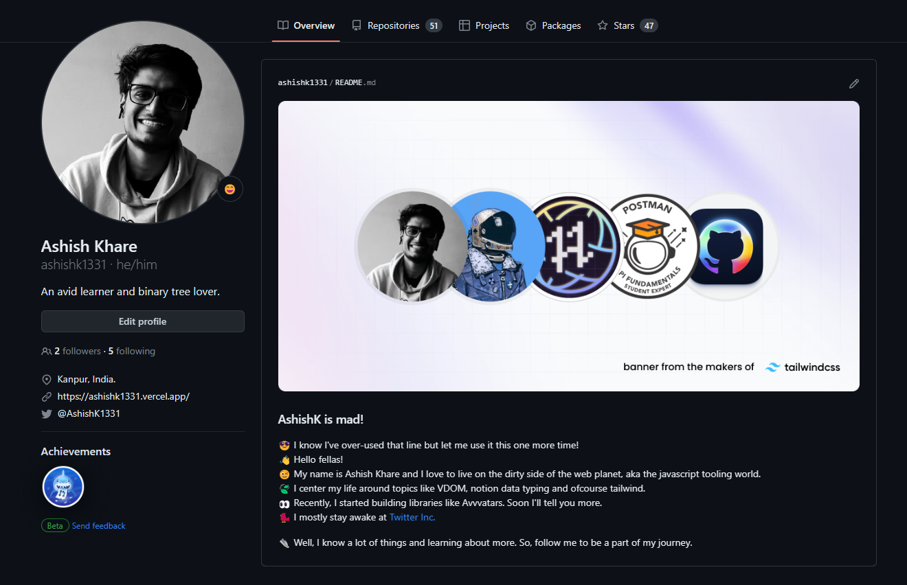 [PROFILE ADDITION] Ashish Khare · Issue #1833 · EddieHubCommunity/awesome-github-profiles · GitHub