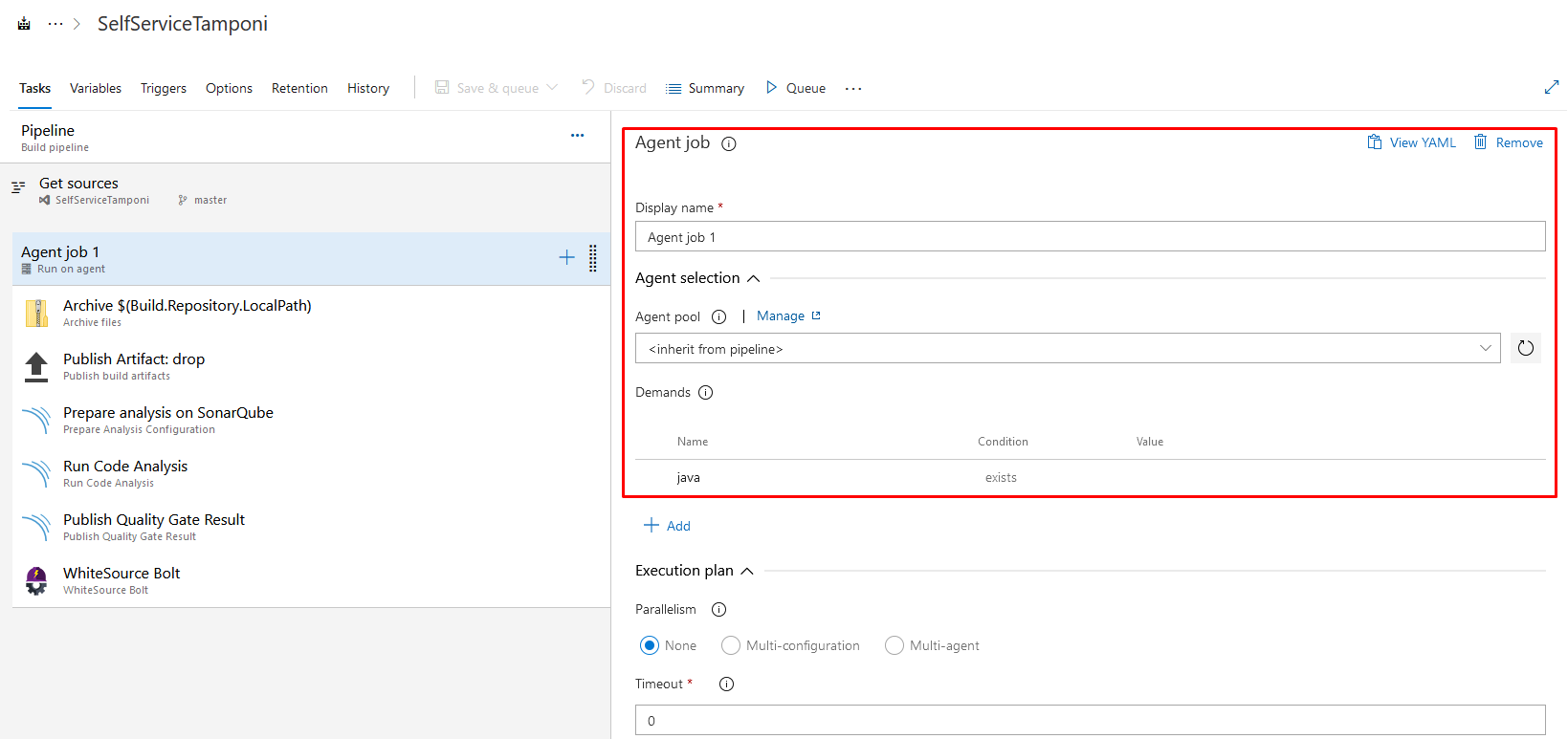 Sonarqube Task not working with Win2019 image. java version error: ##[error]No agent found in ...