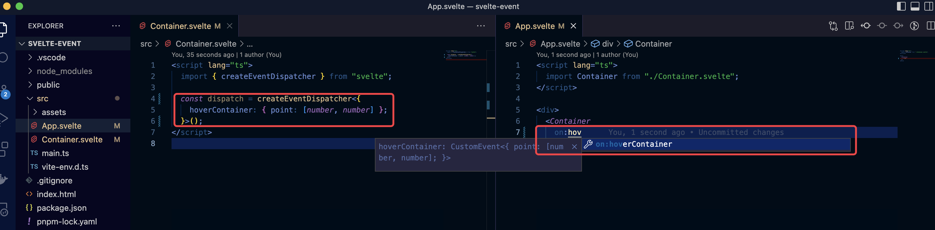 the generics of creatEeventDispatcher will lose the type constraint by using the imported ...