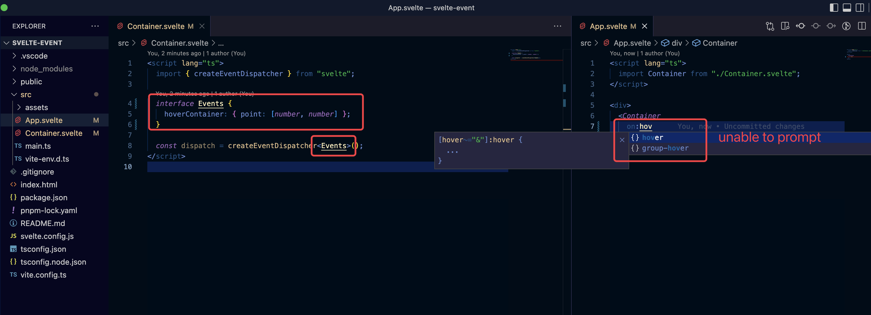 the generics of creatEeventDispatcher will lose the type constraint by using the imported ...