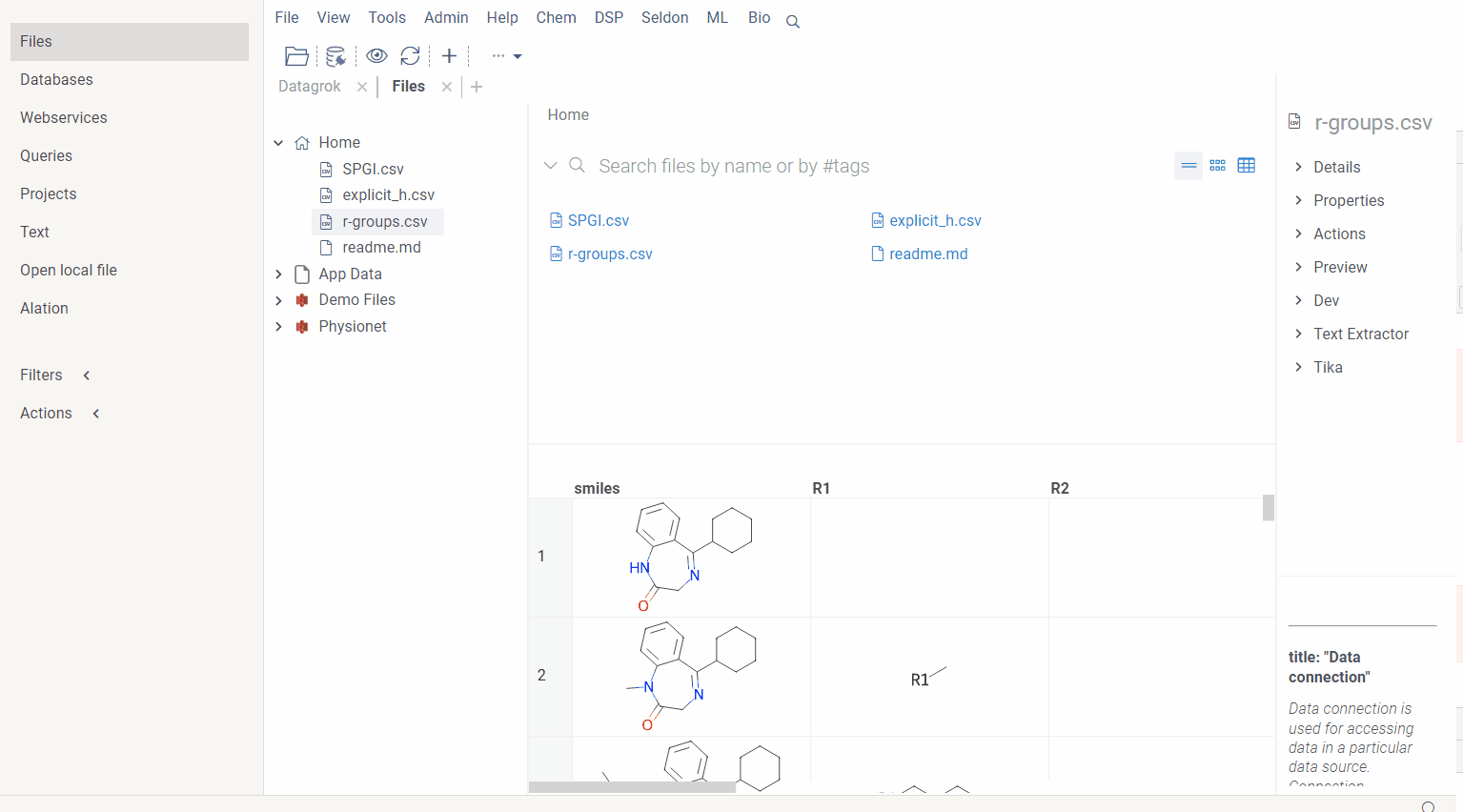 Chem | R-group analysis: layout applying issue · Issue #1385 · datagrok-ai/public · GitHub