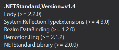 Realm 2.0 and 2.1 Fails to Install on .NET Standard 1.4 · Issue #1685 · realm/realm-dotnet · GitHub