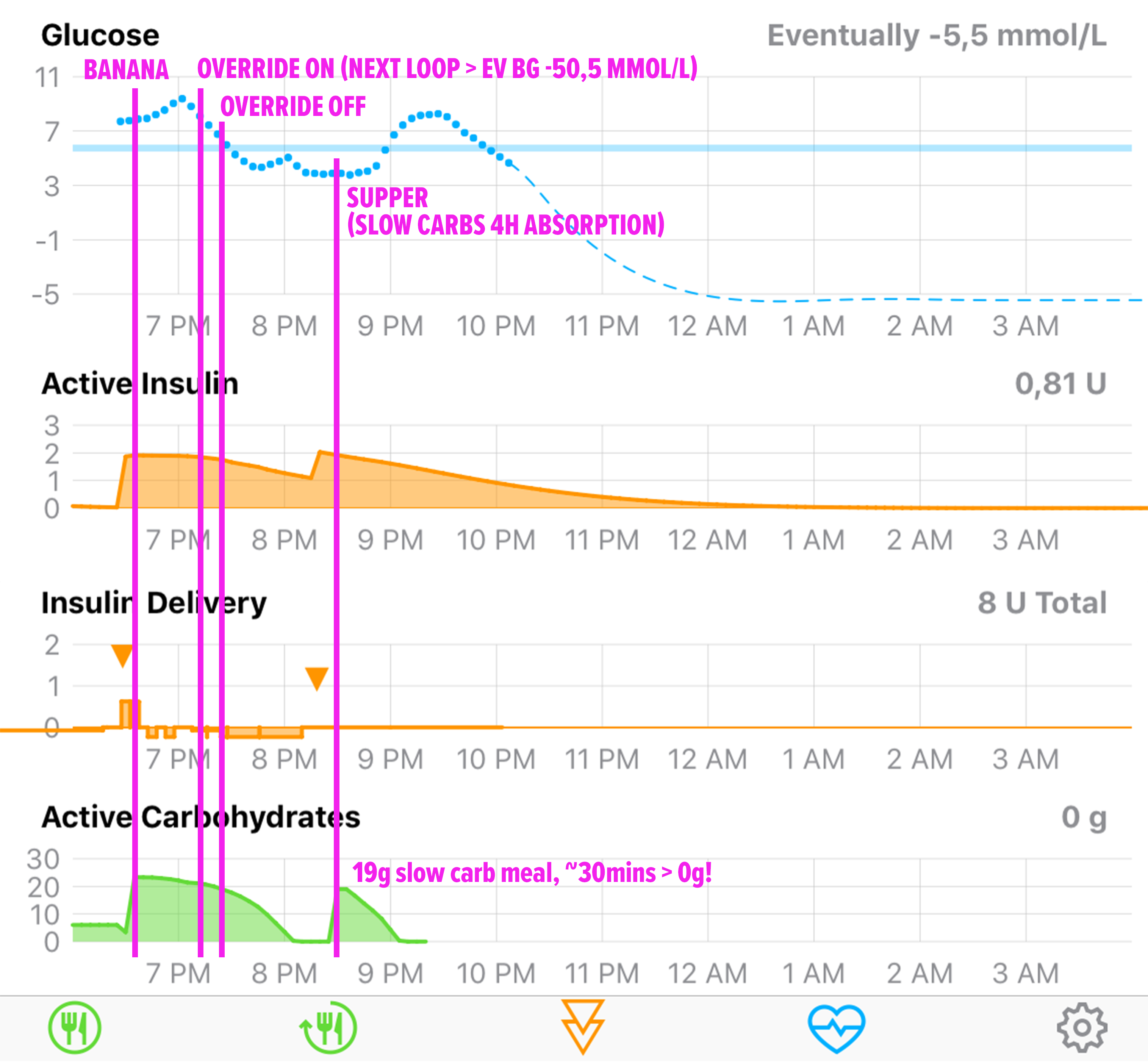 Override mode leads to negative eventual BG · Issue #1030 · LoopKit/Loop · GitHub