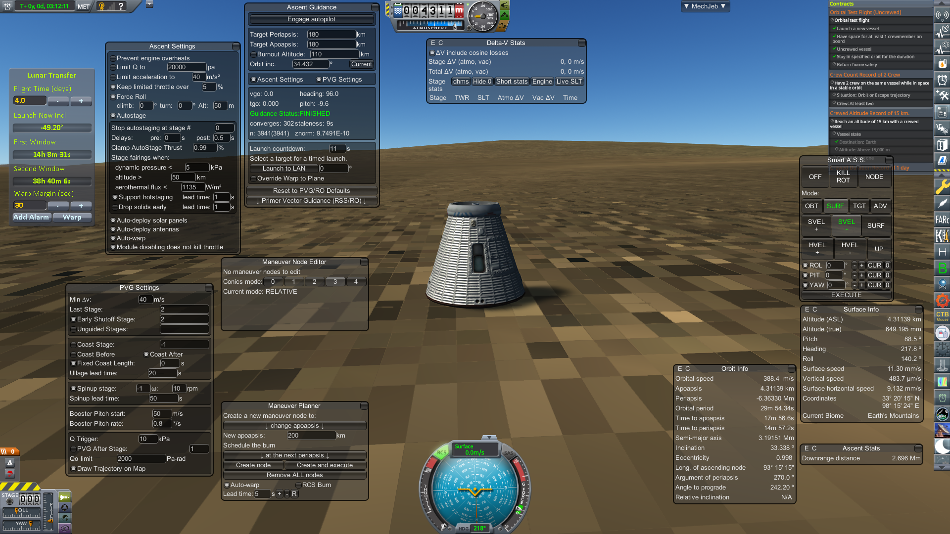 Unable to finish Orbital Test Flight (Uncrewed) contract due to landed ...