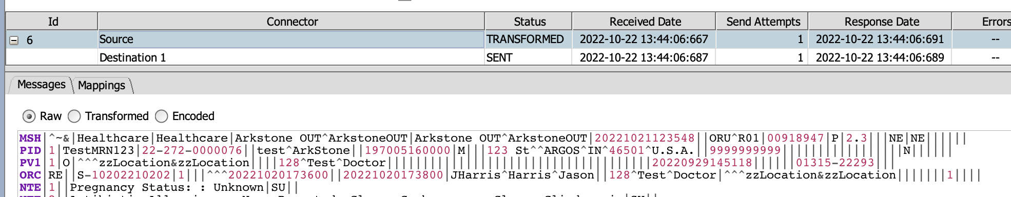 Problem with Resistance code showing up in JSON over Organisms · nextgenhealthcare connect ...