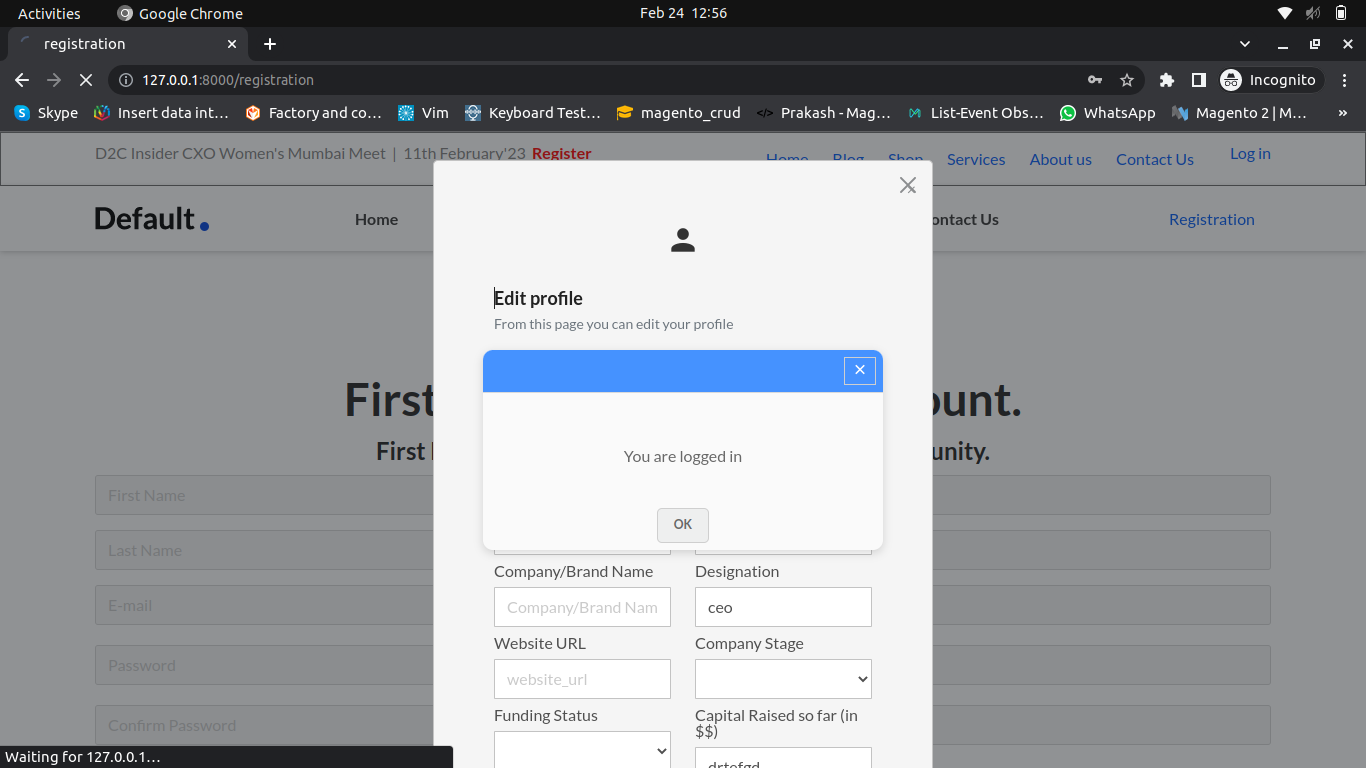After Login On website For Some seconds profile page displayed on Home page.How to solve this ...