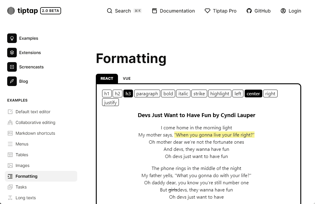 Text-align removes all stored marks · Issue #3099 · ueberdosis/tiptap · GitHub