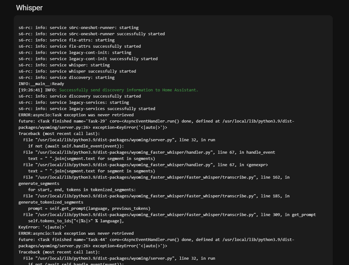 Whisper not working does not respond to voice commands · Issue #92386 ...