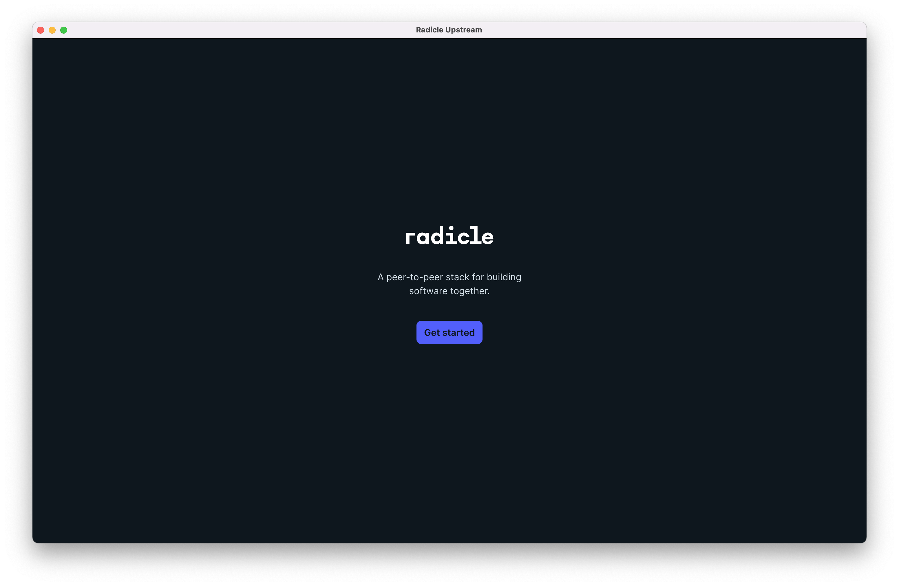 Redesign Initial Onboarding Screen · Issue 1982 · Radicle Devradicle Upstream · Github