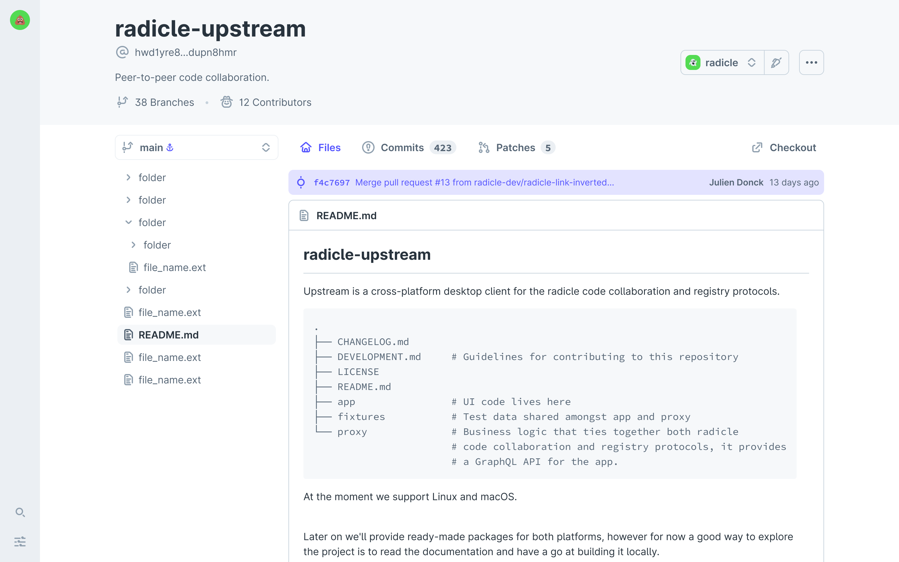 Show anchored state of the project · Issue #1976 · radicle-dev/radicle-upstream · GitHub