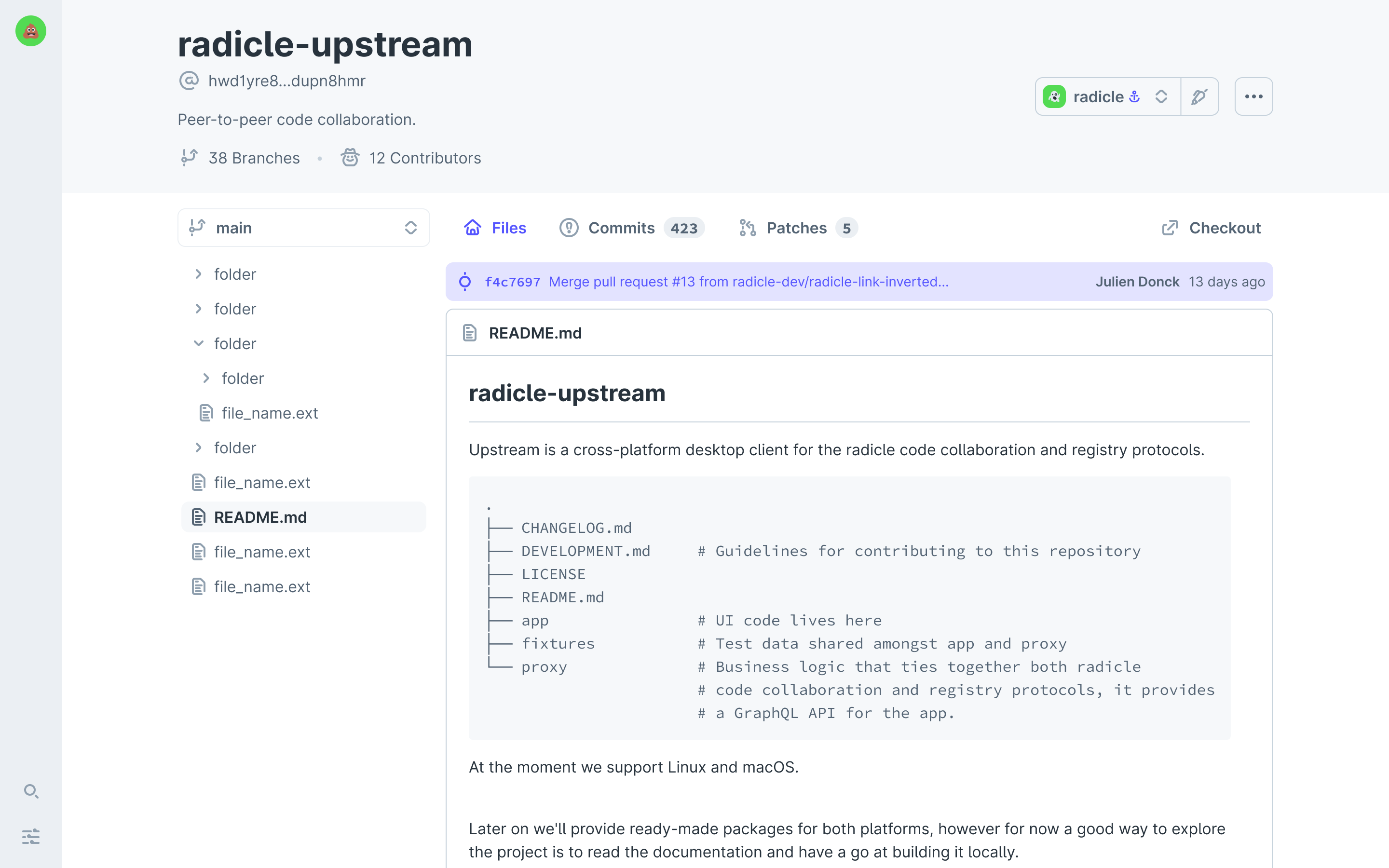 Show anchored state of the project · Issue #1976 · radicle-dev/radicle-upstream · GitHub