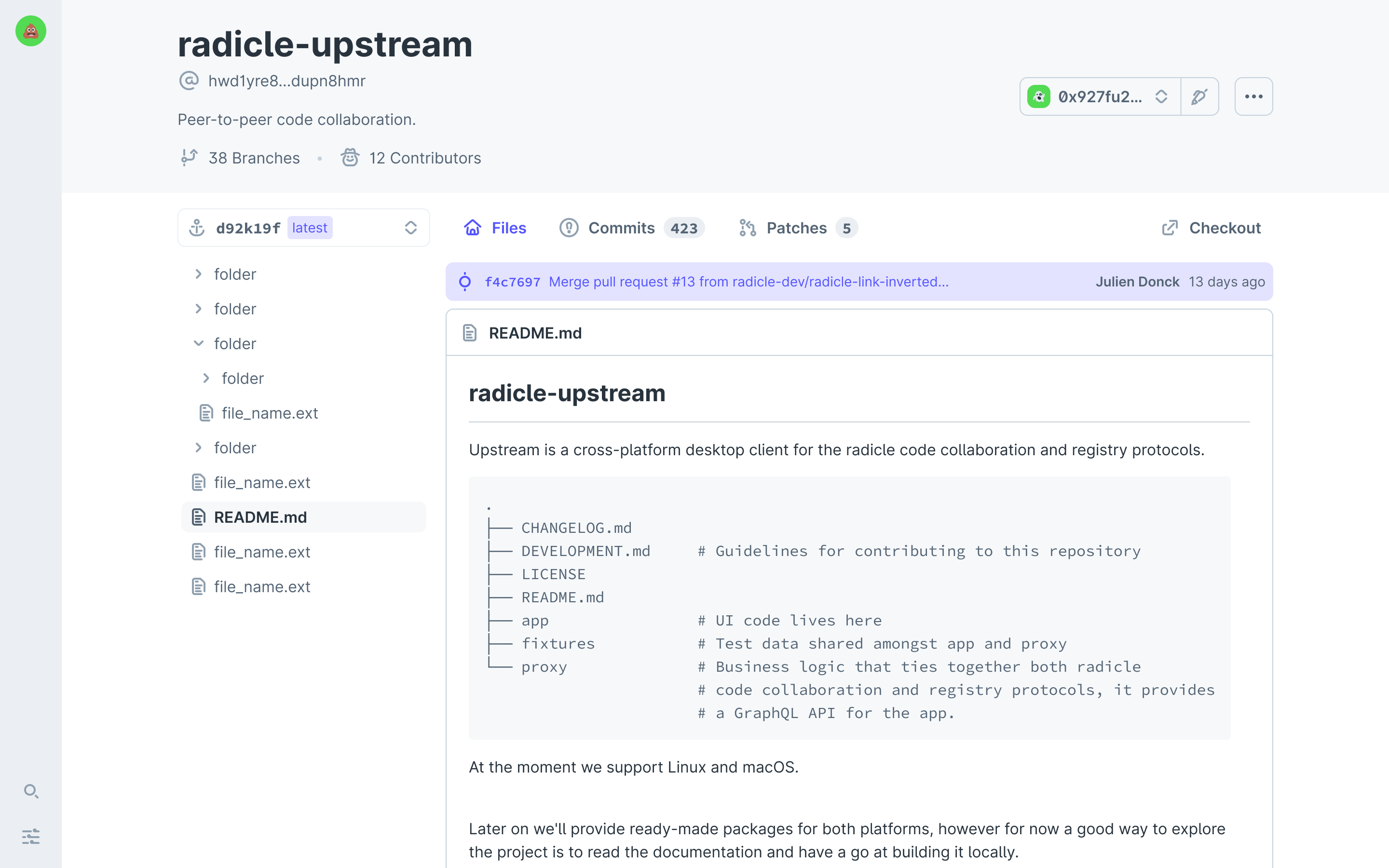 Show anchored state of the project · Issue #1976 · radicle-dev/radicle-upstream · GitHub