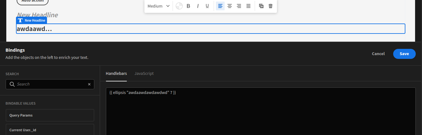 handlebars ellipsis is not work · Issue #7617 · Budibase/budibase · GitHub
