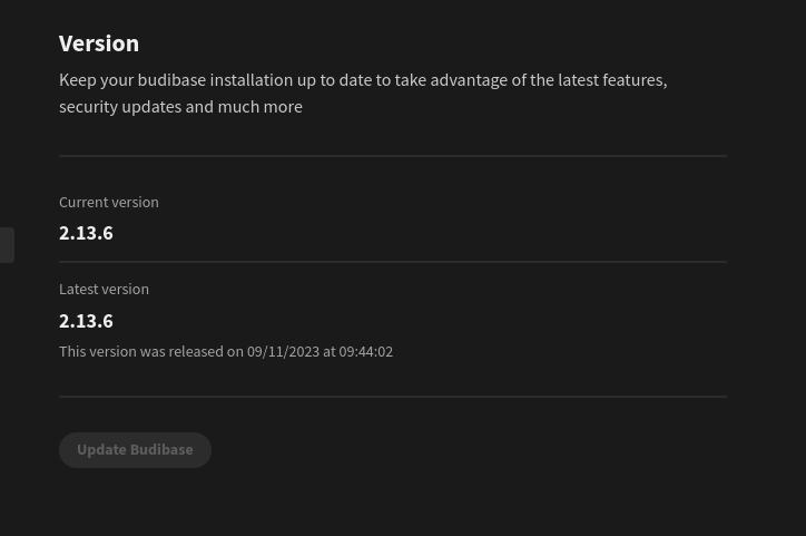 [ Self Hosted - 2.13.6 ] - Self Hosted Single Image installation doesnt know what version the ...