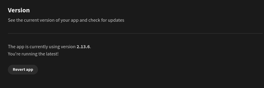 [ Self Hosted 2 13 6 ] Self Hosted Single Image Installation Doesnt Know What Version The