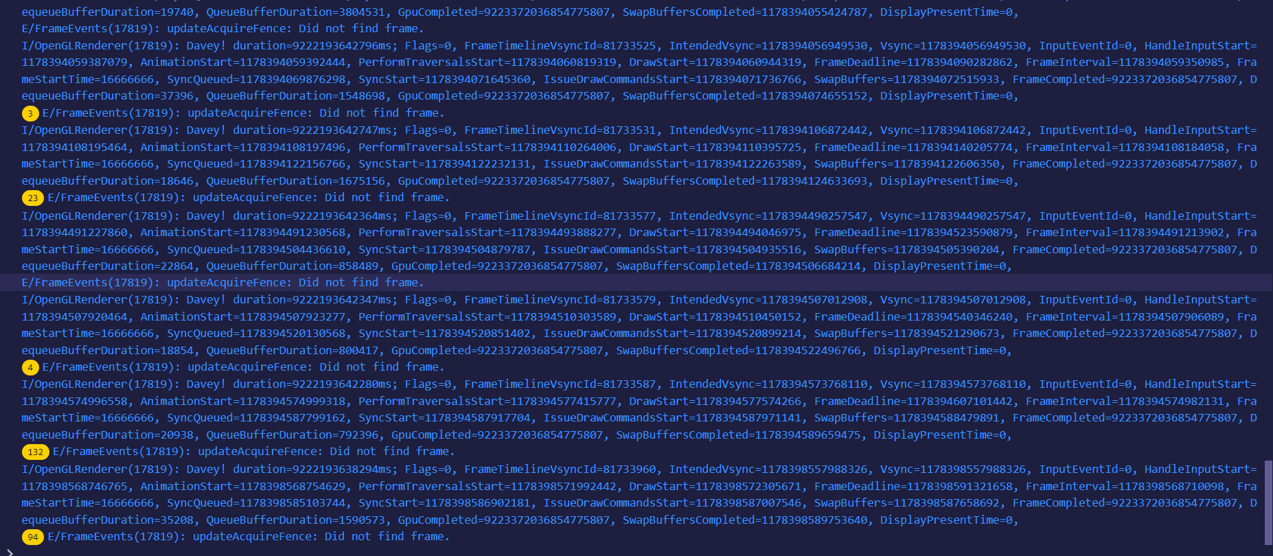 E/FrameEvents(17819): updateAcquireFence: Did not find frame. · Issue #50 · AppLovin/AppLovin ...