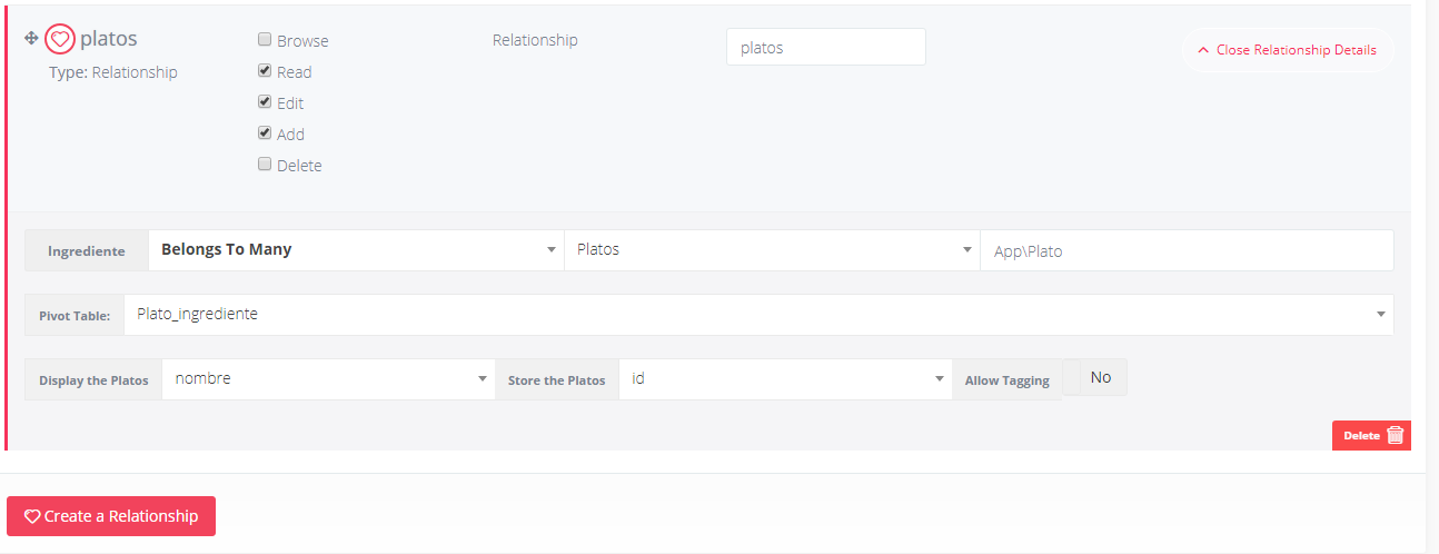 It is not possible to display the data of the related tables, when adding new data in create ...
