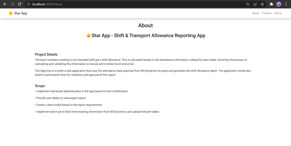 GitHub - HG063/StarApp: STAR App - Shift & Transport Allowance Reporting App
