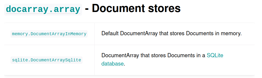 Bug: document stores disappeared in api reference · Issue #580 · docarray/docarray · GitHub