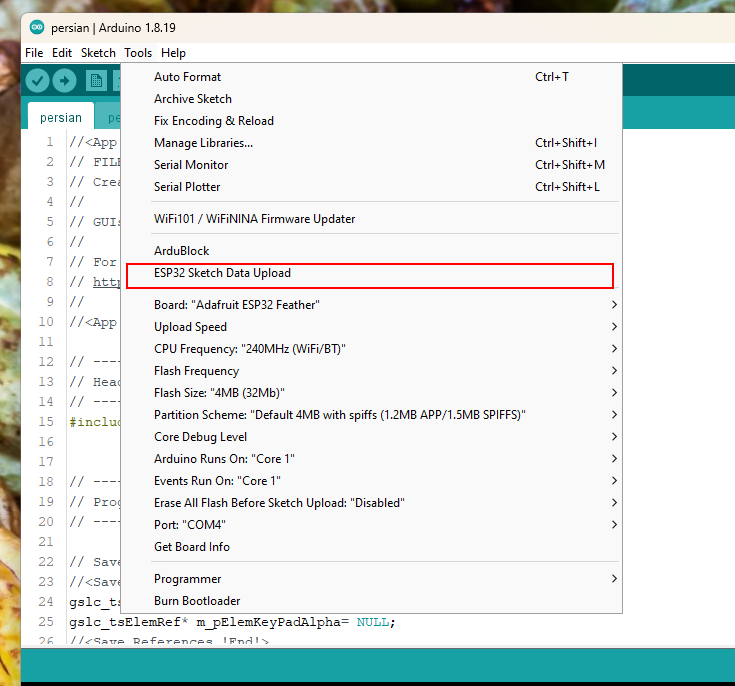 unSupport Persian Characters · Issue #242 · ImpulseAdventure/GUIslice-Builder · GitHub