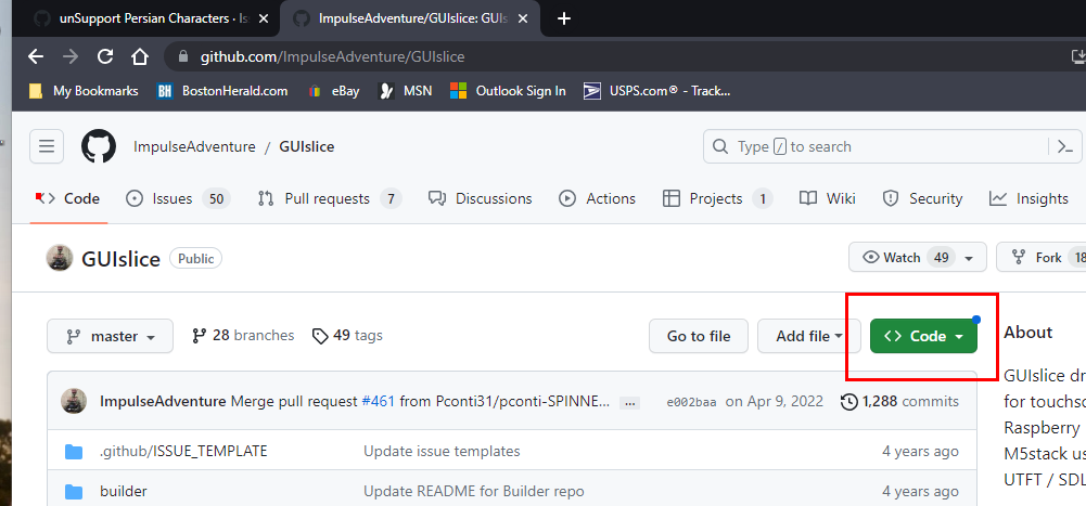 unSupport Persian Characters · Issue #242 · ImpulseAdventure/GUIslice-Builder · GitHub