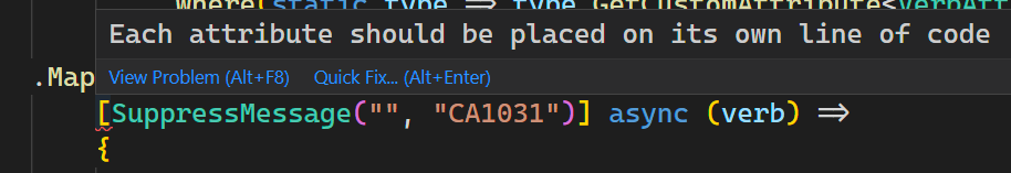 SA1134 fires erroneously on lambda expression with attribute · Issue #3623 · DotNetAnalyzers ...