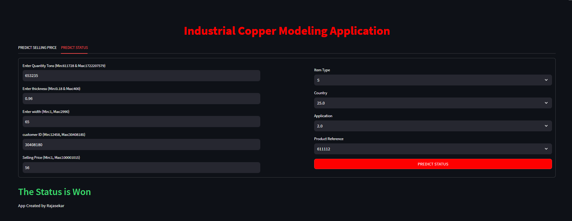 GitHub - drajasekar/Industrial-Copper-Modeling: Industrial Copper Modeling