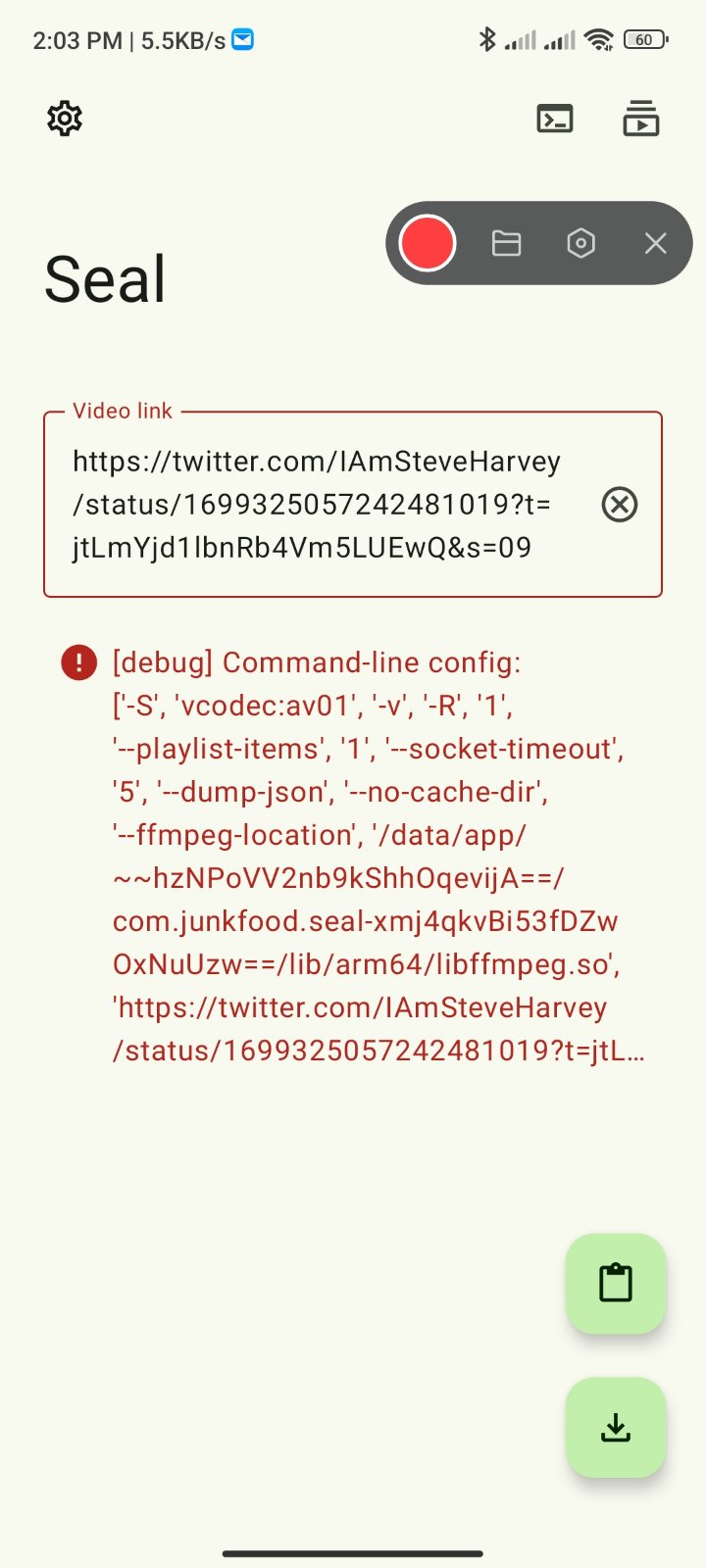 Could note fetch video info MIUI Global 14.0.2 · Issue #1080 · JunkFood02/Seal · GitHub