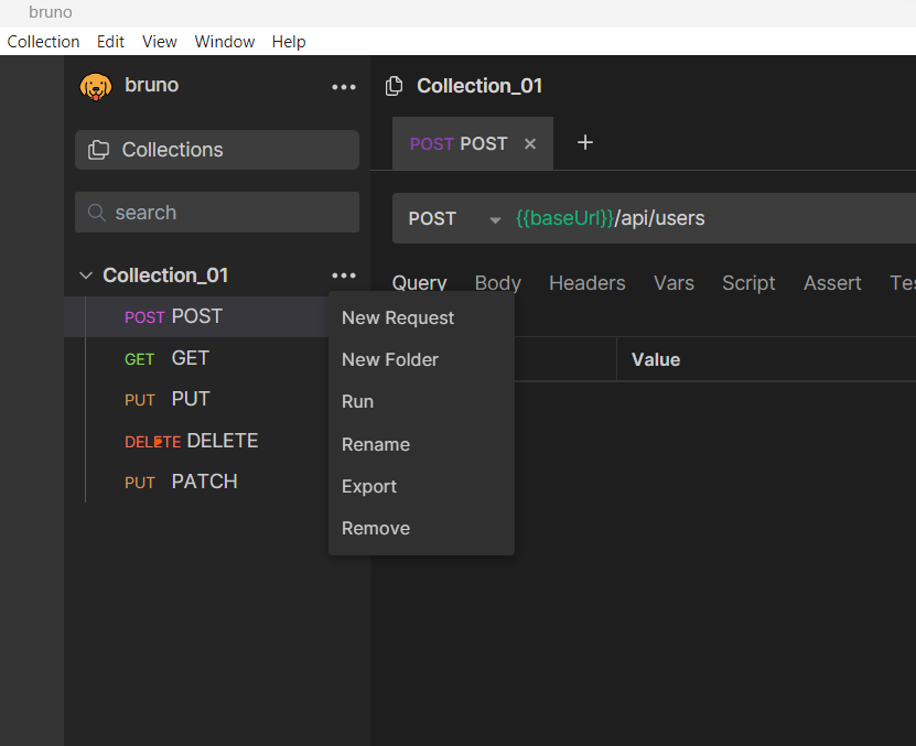 [Feature]-collection clone or duplicate feature/option is not available · Issue #156 · usebruno ...