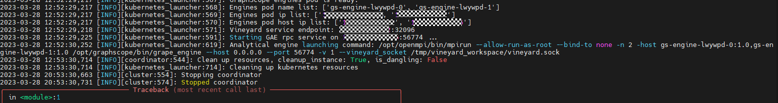 [BUG] Analytical engine launching failed · Issue #2571 · alibaba/GraphScope · GitHub