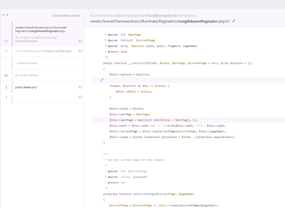 Division by 0 when routing with a param · Issue #237 · MedicOneSystems/livewire-datatables · GitHub