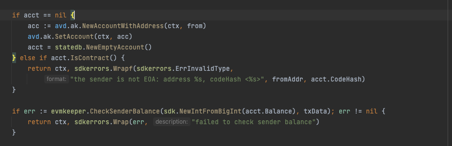 Unneeded creation of new acc when funds are insufficient? · Issue #1322 · evmos/ethermint · GitHub
