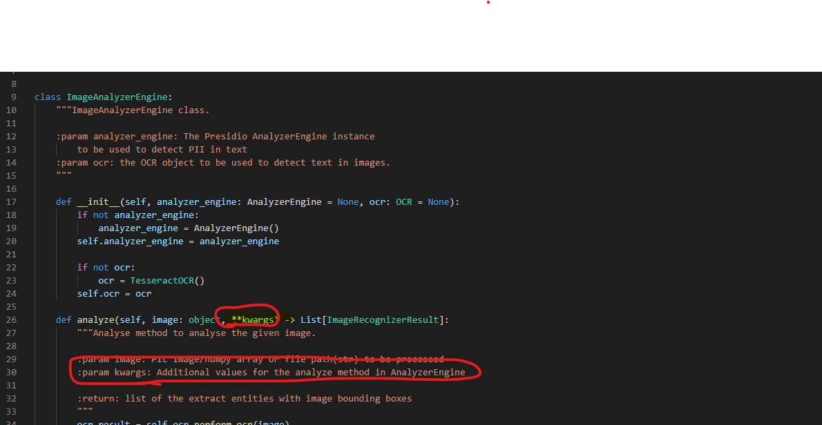 Ability to pass kwargs to "redact" method for "ImageRedactorEngine ...